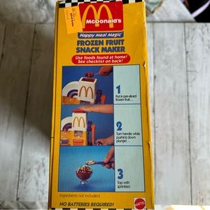 Mattel | Toys | New In Box Vintage Mcdonalds Frozen Fruit Snack Maker ...